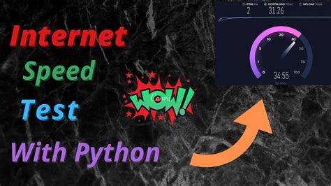 Internet Speed Testing Using Python Conquer Programming Youtube