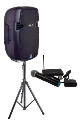 Caixa Wls J10 Pro Ativa 150w Rms Usb Bt Mic Sfio Pedestal