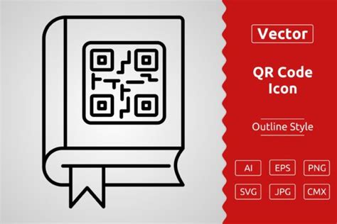 Vector Qr Code Outline Icon Design Graphic By Muhammad Atiq · Creative Fabrica