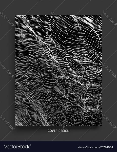 Array With Dynamic Particles D Grid Surface Vector Image