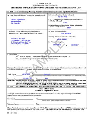 Fillable Online Nyc STATE OF NEW YORK WORKERS COMPENSATION BOARD