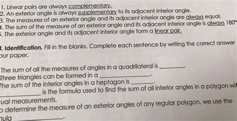 1 Linear Pairs Are Always Complementary 2 An StudyX