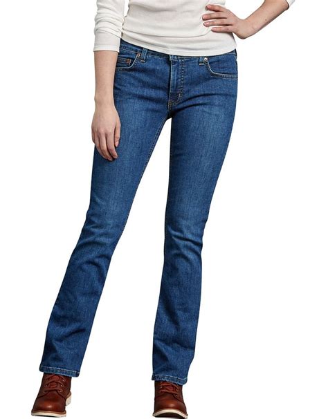 Womens Perfect Shape Bootcut Stretch Denim Jeans Dickies Dickies