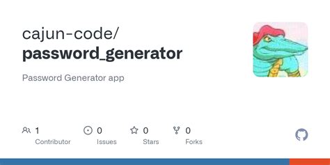 Github Cajun Codepasswordgenerator Password Generator App