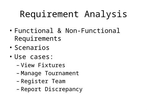 pptx requirement analysis functional and non functional requirements