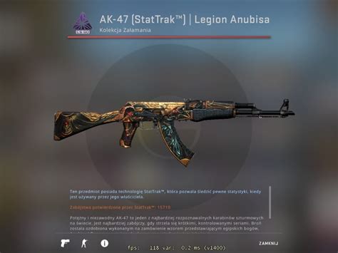 Ak 47 Legion Anubisa Ft Stattrak Skin Cs Go Nasielsk Kup Teraz Na