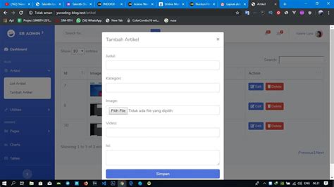 CRUD Artikel Laravel Blog YouTube