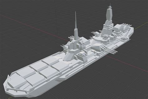 UEF Experimental Hybrid Battleship Model Finished Image F B P Future Battlefield Pack