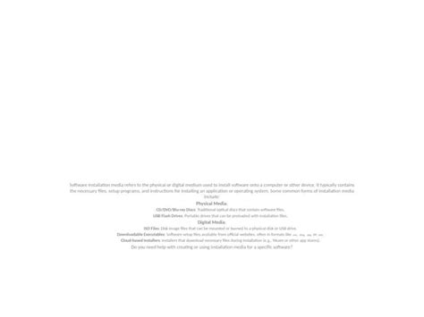 Software Installation Media Summary Notes Ppt