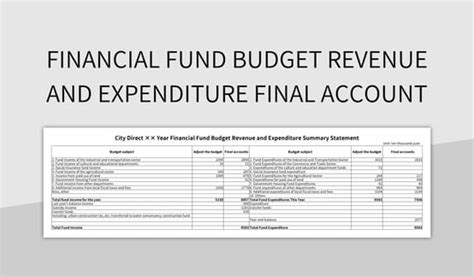 Free Final Account Templates For Google Sheets And Microsoft Excel