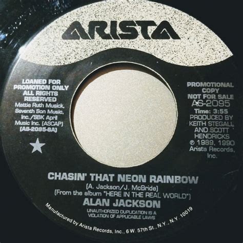 Alan Jackson Chasin That Neon Rainbow 1990 Vinyl Discogs