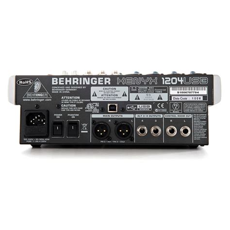 BEHRINGER XENYX 1204USB компактный микшерный пульт премиум-класса