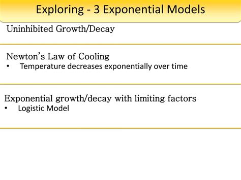 Ppt 48 Exponential And Logarithmic Models Powerpoint Presentation