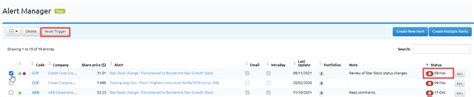 Alert Manager Stock Doctor Help