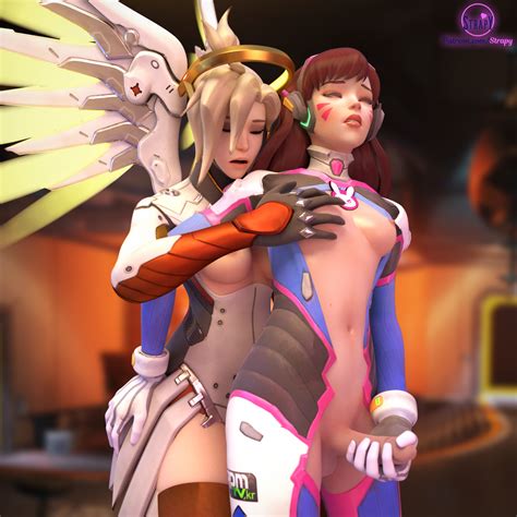 Rule 34 3d Areolae Balls Blender Breasts Dva Dickgirl Erection From