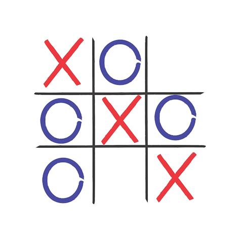 Premium Vector Tic Tac Toe In Hand Drawn Styletick Symbol Game