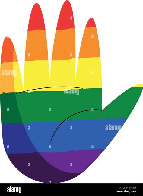 Lgbtq Flag In Hand Icon Stock Vector Image And Art Alamy