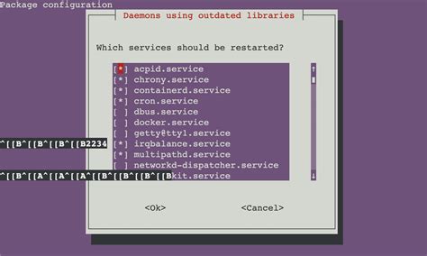 bash popup cannot be interacted with daemons using outdated