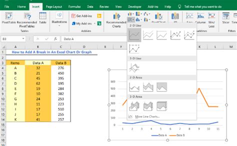 How To Add A Break In A Chart Or Graph Excelchat Excelchat