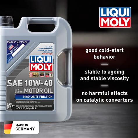 Liqui Moly aceite para motor MoS2 antifricción 10W 40 Yaxa Colombia