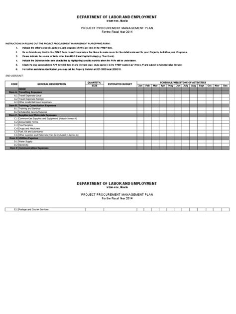 Ppmp Format Pdf Business