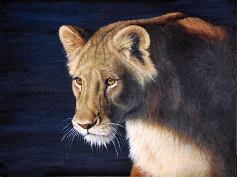 Lioness Acrylic Painting Kathrin Guenther Web File Equine Pet And