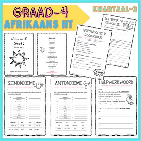 Graad 4 Afrikaans Hteat Kwartaal 1 Werkboekie • Teacha