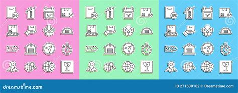 Line Fragile Broken Glass Symbol For Delivery Boxes Icon Isolated On