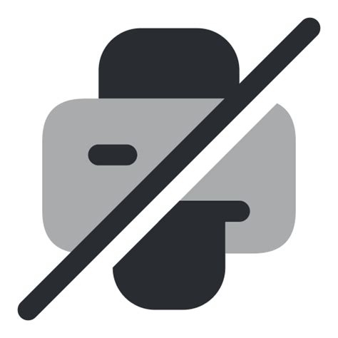 Printer Slash User Interface And Gesture Icons