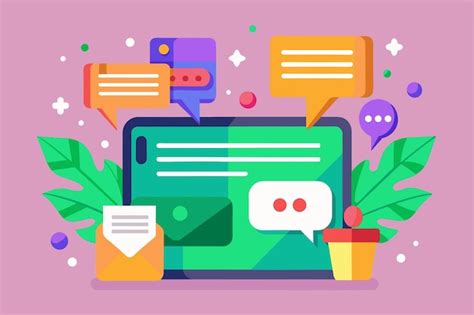A Lively Representation Of A Digital Messaging Interface Featuring
