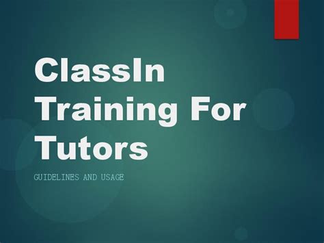 classin training for tutors lastes version pdf pdfcoffee
