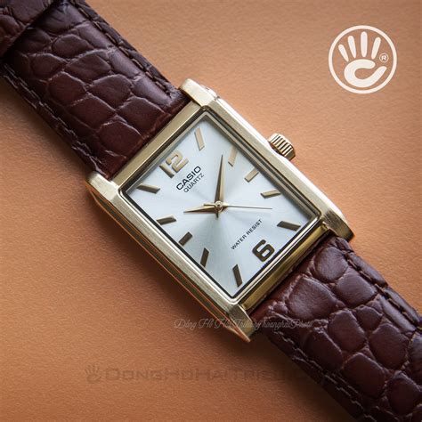 Đồng Hồ Casio Mtp 1235gl 7adf Nam Quartz Pin Dây Da