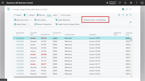 Dynamics 365 Business Central How To Export Data From Tables To Csv Comma Separated Values