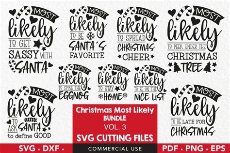 Christmas Most Likely SVG Bundle Vol 3