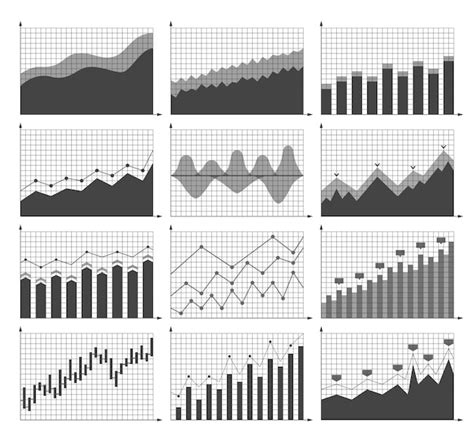 Premium Vector Set Of Different Graphs And Charts