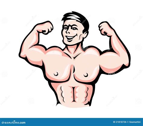 Idrottsman Nen Med Muskler Vektor Illustrationer Illustration Av Actinium