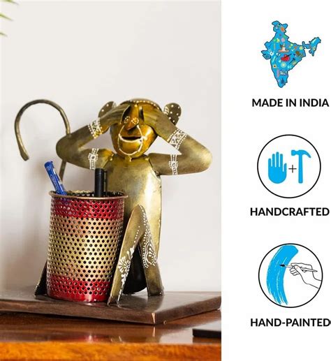 Metal Brown Monkey Pen Stand For Decoration Size Free Size At Rs 437