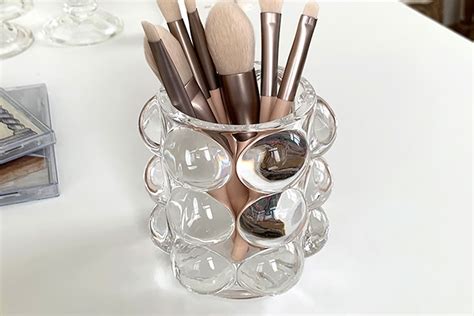 에이트하우스 투명유리 연필꽂이 화장품 브러쉬꽂이 정리함 위시버킷