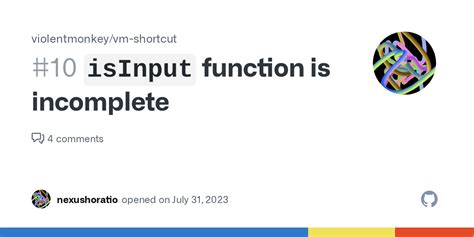 IsInput Function Is Incomplete Issue 10 Violentmonkey Vm