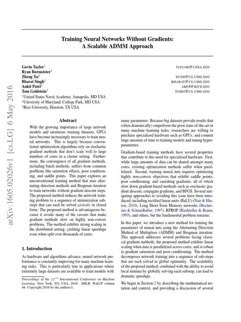 Training Neural Networks Without Gradients Pdf Mathematical