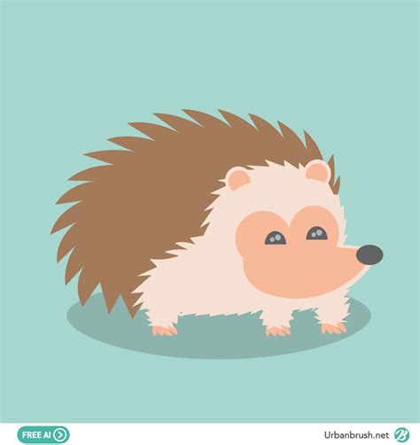 고슴도치 일러스트 Ai 무료다운로드 Free Hedgehog Illustration Urbanbrush