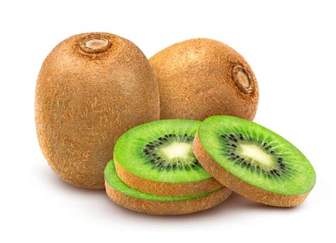 Premium Photo Whole And Sliced Kiwis On White Surface