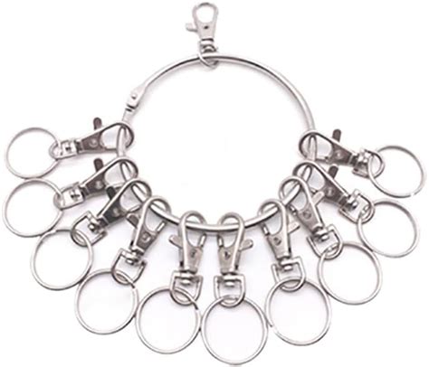 Gshllo Metal Key Ring Organizer Multiple Keychain Holder Janitor Key Ring Portable