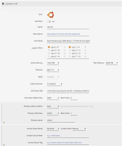 Ubuntu Vm Wont Install Os Vm Engine Kvm Unraid