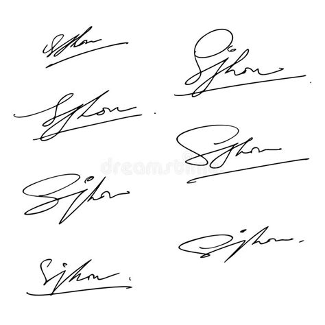 Letter S Signature Ideas For Document Attestation Sheet Needs Stock