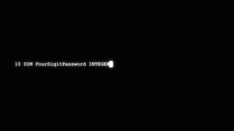white letters scrolling on a black computer screen stock video
