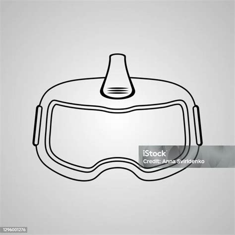 Vr 헤드셋 아이콘 벡터 일러스트 선형 기호 고체에 대한 스톡 벡터 아트 및 기타 이미지 고체 날씬한 디자인 Istock