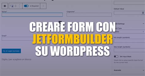 JetFormBuilder Il Plugin Per Creare Form Con Gutenberg Tiziano Fogliata