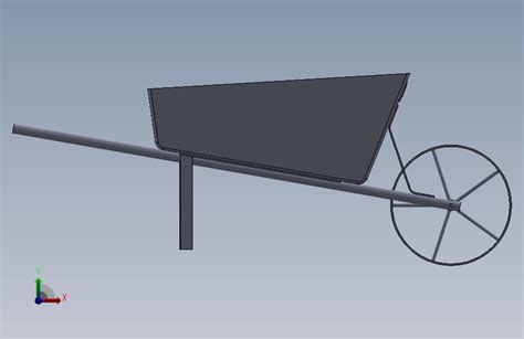 手推独轮车 Solidworks 2021 模型图纸下载 懒石网