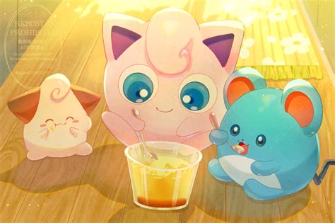 Piyokonoenikki 04 Cleffa Jigglypuff Marill Nintendo Pokemon
